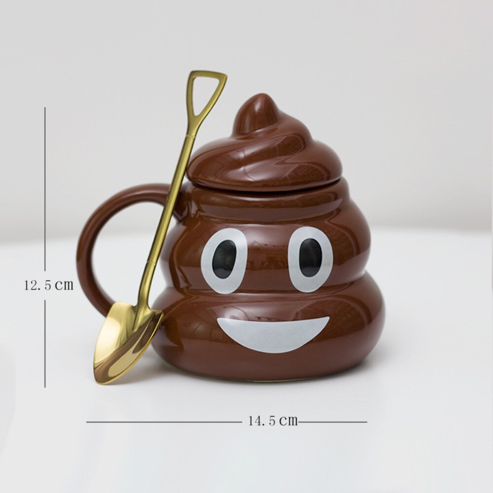 16 oz Milk Cup Poop Shape Mug Easy to Clean Coffee Cup Women and Men | eBay