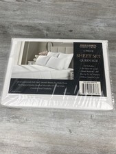 Grace Elizabeth Luxury Linens 4 Piece Sheet Set Queen White Microfiber ...