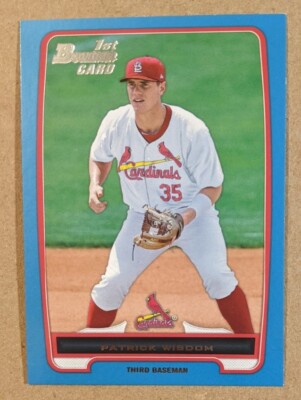 2012 BOWMAN DRAFT DRAFT PICKS BLUE #BDPP28 PATRICK WISDOM #'D 136/500 ...