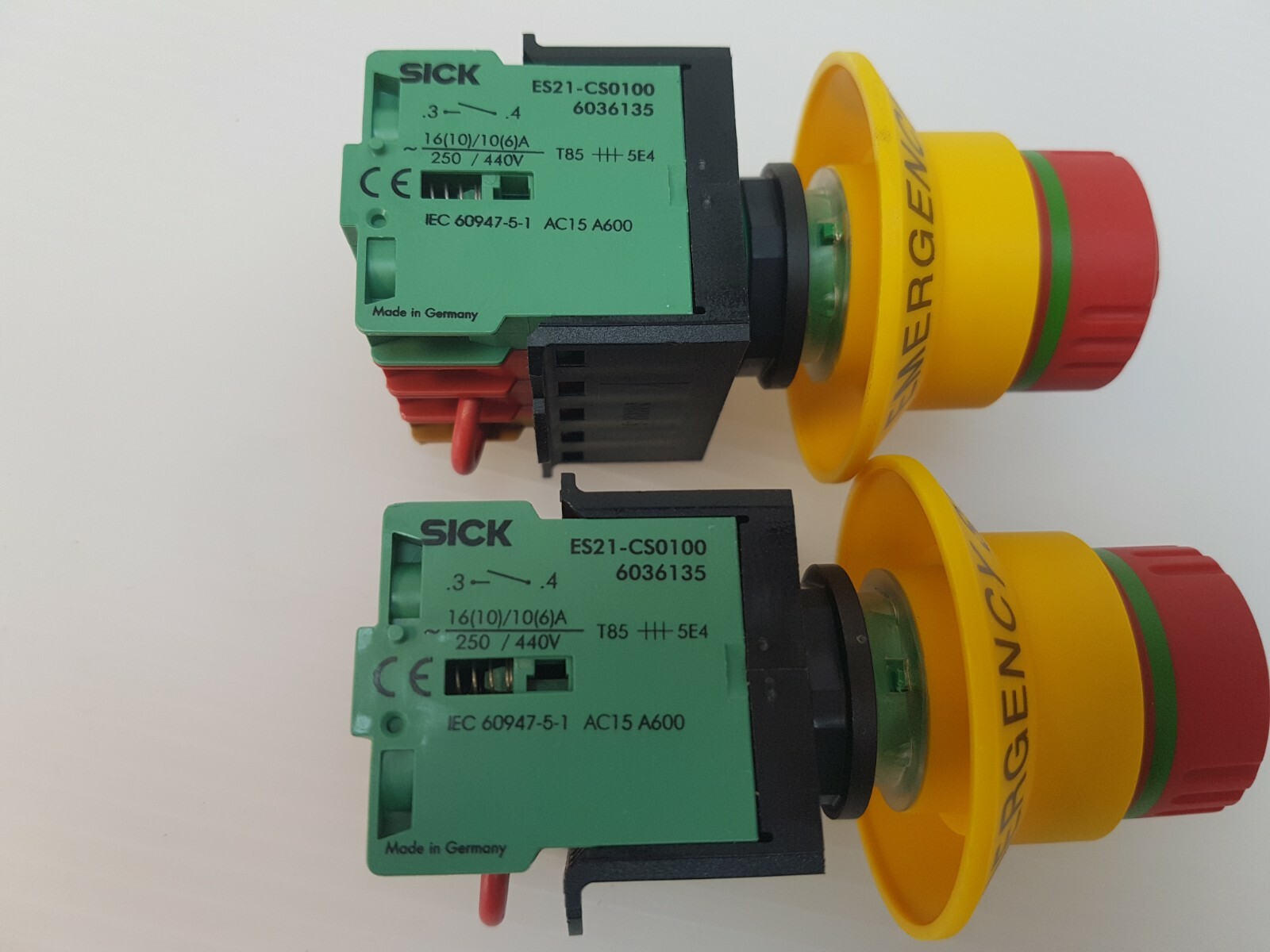 2PCS SICK EMERGENCY STOP ES21-CS0100, ES21-CS0001 | eBay