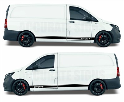 Stickers for SWB Mercedes Vito stripes V-Class Campervan Decals Vinyl ...
