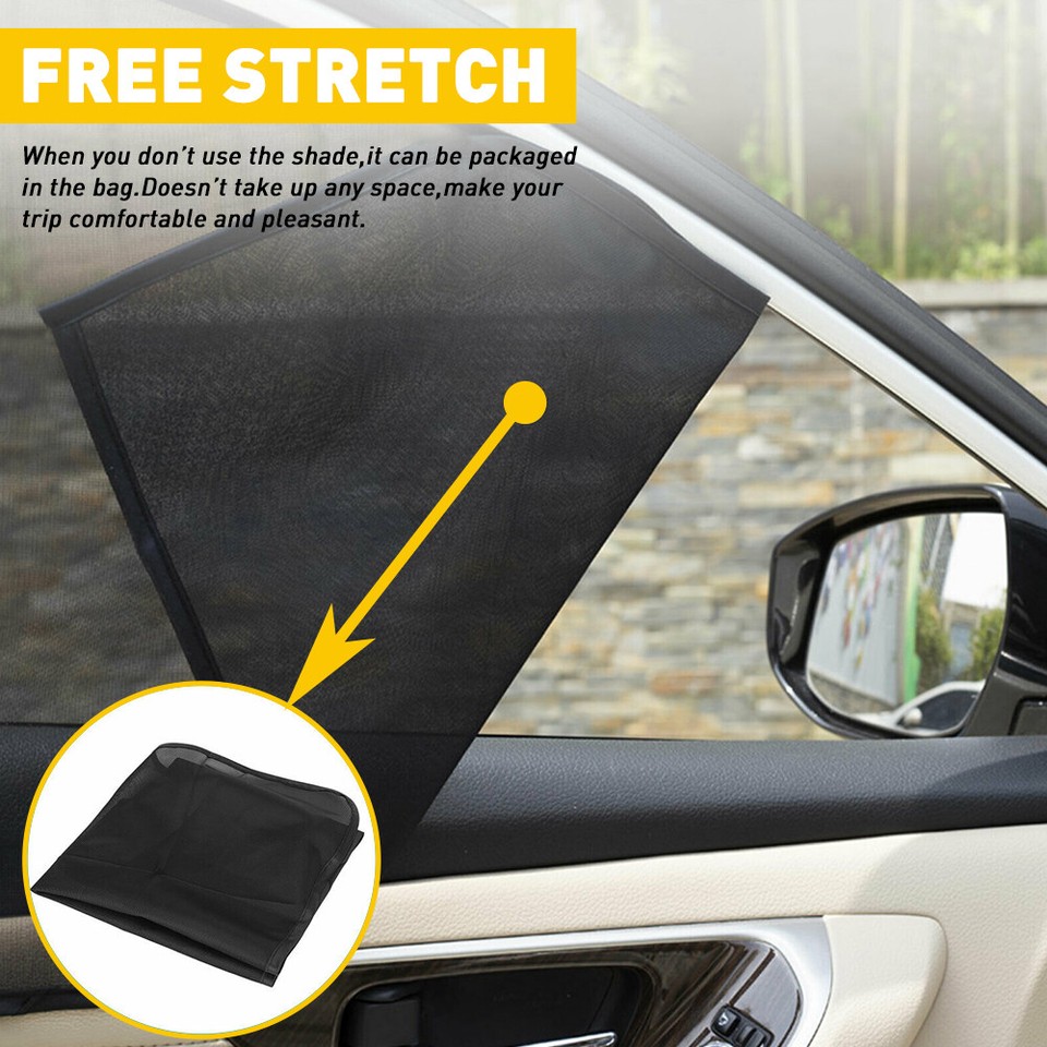 4X Car Side Magnetic Sun Window Cover Shade Mesh Shield UV Black ...