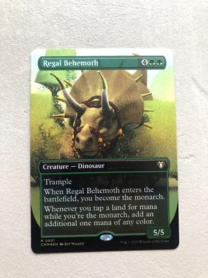 Mtg Commander Masters Regal Behemoth Borderless FOIL NM | eBay