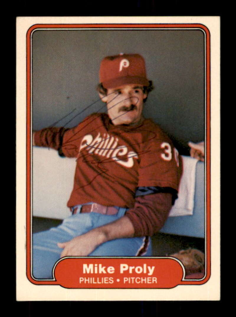 1982 Fleer #254 Mike Proly AUTOGRAPHED!!! Phillies 235934 | eBay