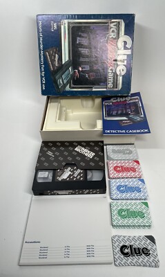 Vintage Clue VCR Mystery Game Parker Brothers 1985 Complete - VHS Board ...