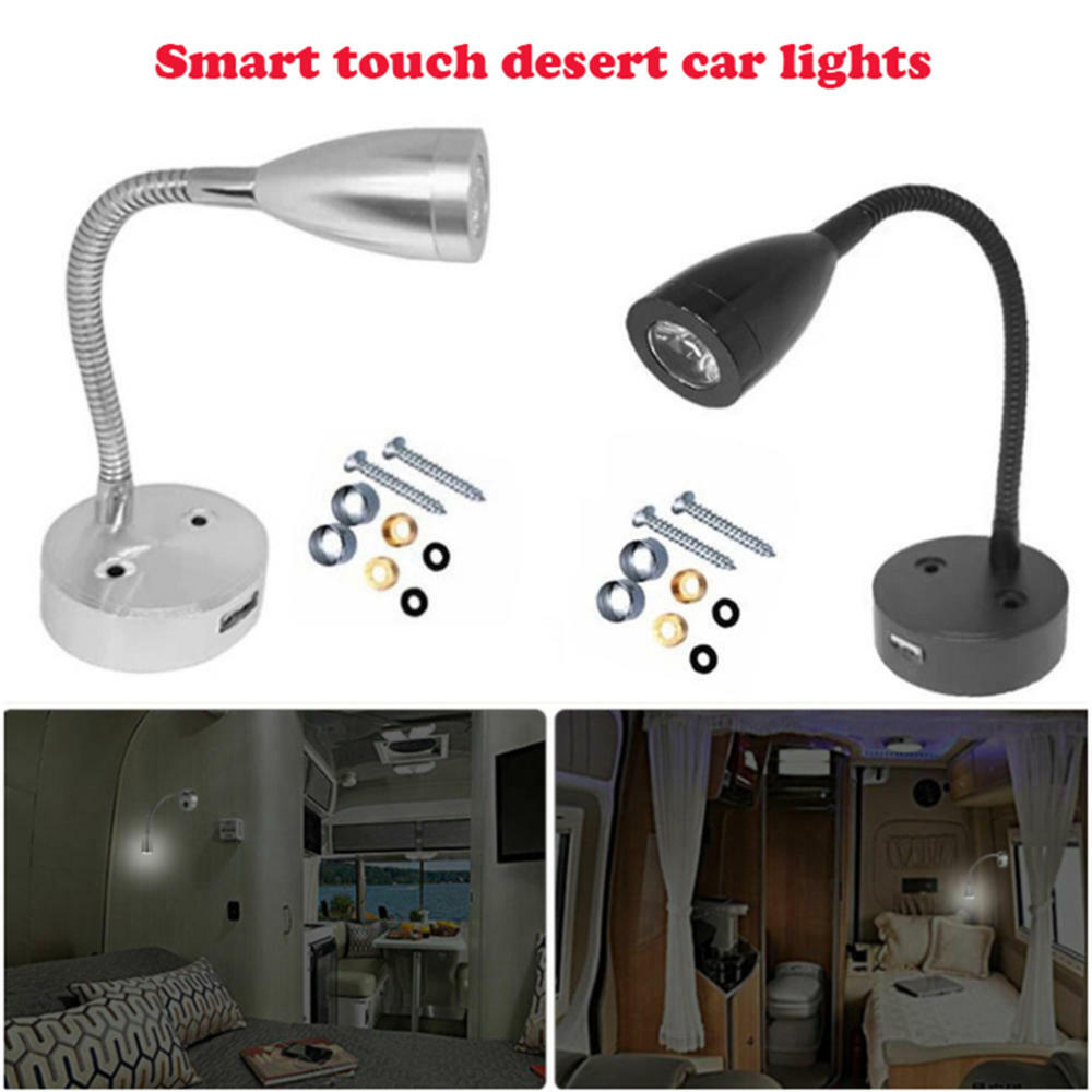 Touch Switch USB 12V LED Spot Reading Light Camper Caravan Boat ...