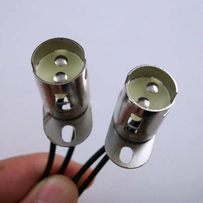 Universal 2PC 1157 BAY15D LED Light Lamp Bulb Socket Holder With Wire ...