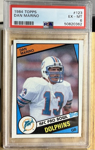 1984 Topps Dan Marino RC #123 PSA 6 EX- MT Rookie Card DOLPHINS HOF | eBay