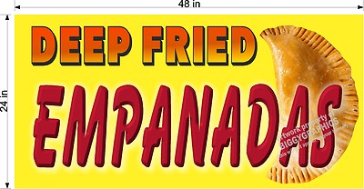 2' X 4' VINYL BANNER DEEP FRIED EMPANADA EMPANADAS FULL COLOR GRAPHICS ...