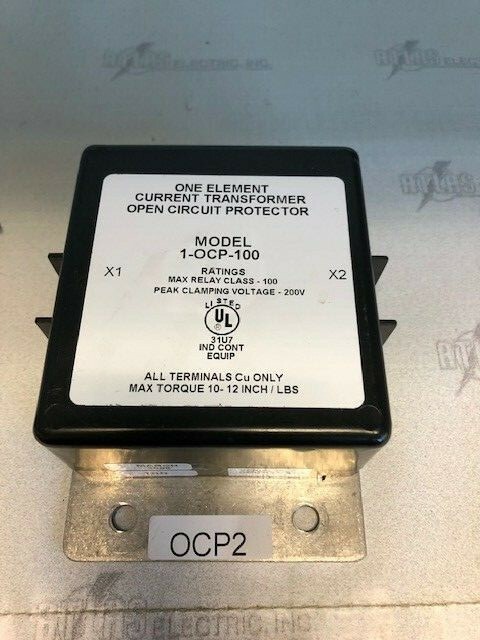 INSTRUMENT TRANSFORMER 1-OCP-100 CURRENT TRANSFORMER OPEN CIRCUIT ...