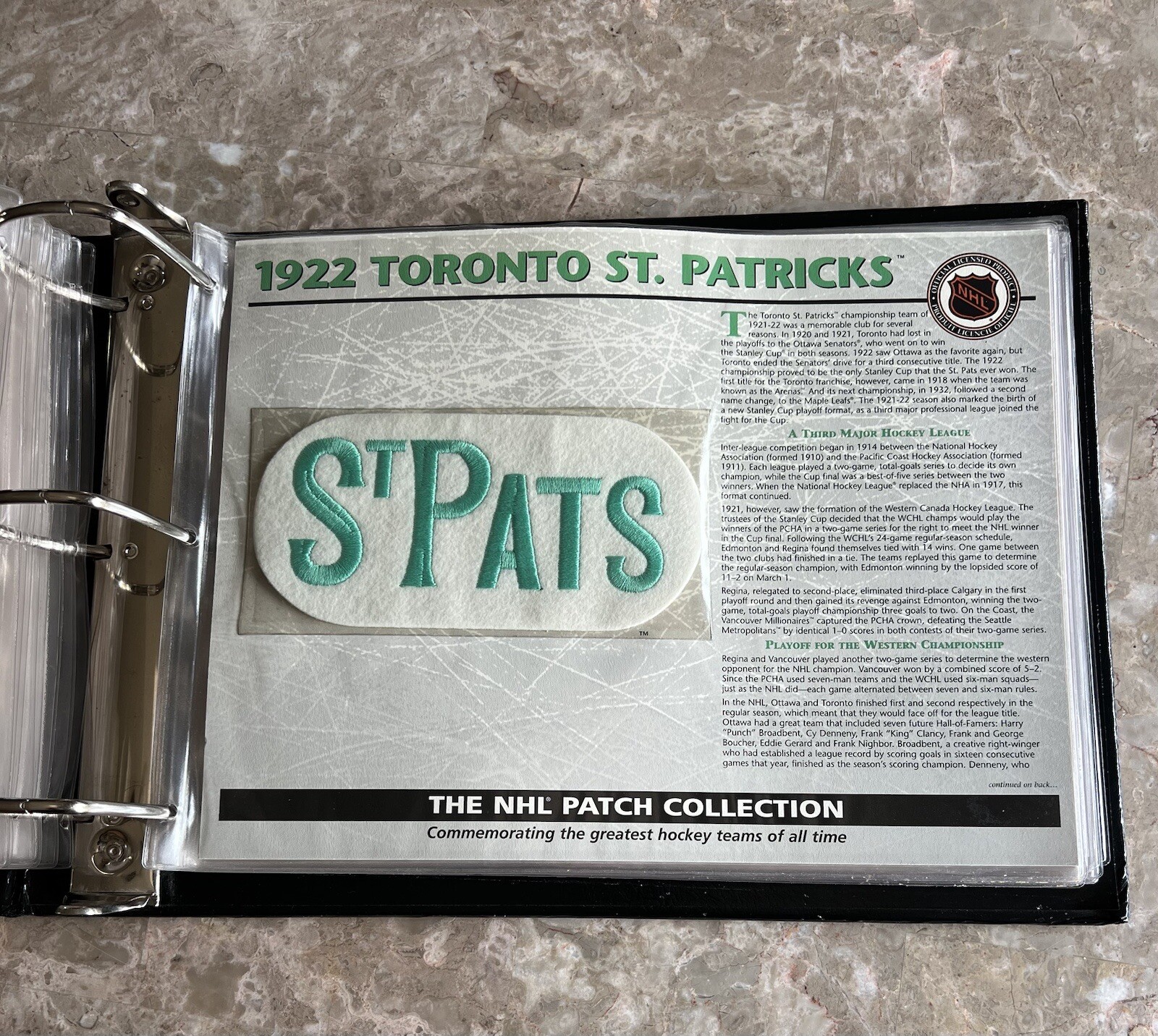 Willabee & Ward NHL Patch Collection Patches In Binder Greatest Hockey ...