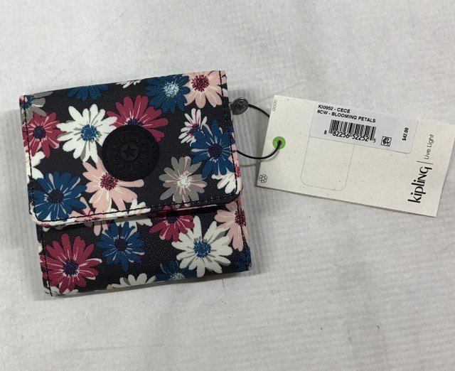 Kipling Cece Small Wallet Trifold Snap Polyester Blooming Petal for ...