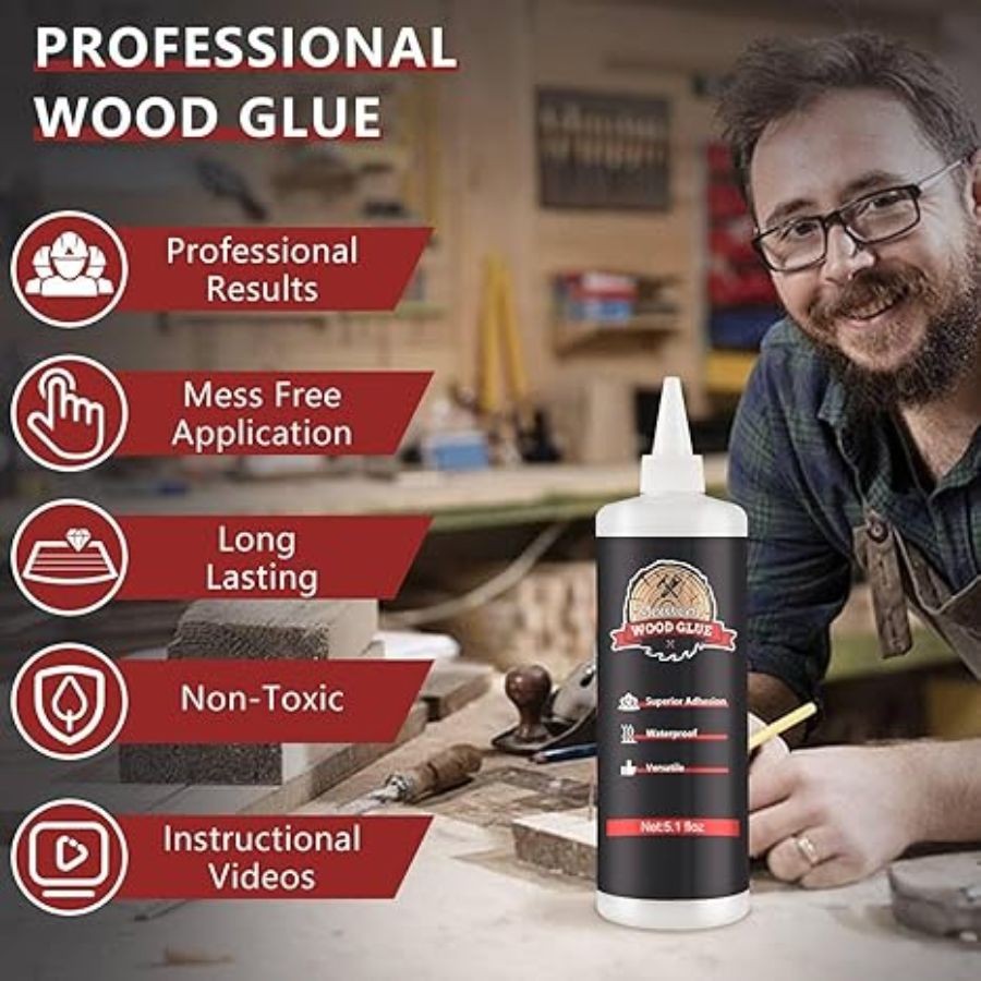 Strongest Glue for Woodworking, Waterproof Clear Wood Glue for ...