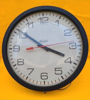 Vintage Dayton 14” Wall Clock - Electric -Plastic Dome - Working | eBay
