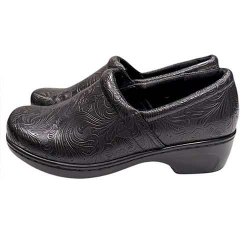 YUU Bethanee Womens Clogs Black Embossed Paisley Size 8.5 | eBay