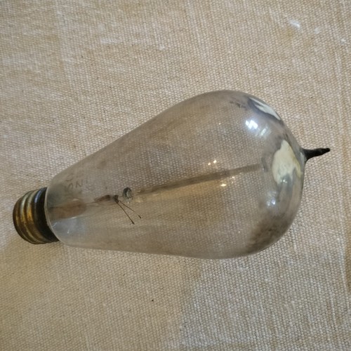 Edison Mazda Tip Carbon Filament Light Bulb, Antique Vintage Electric ...