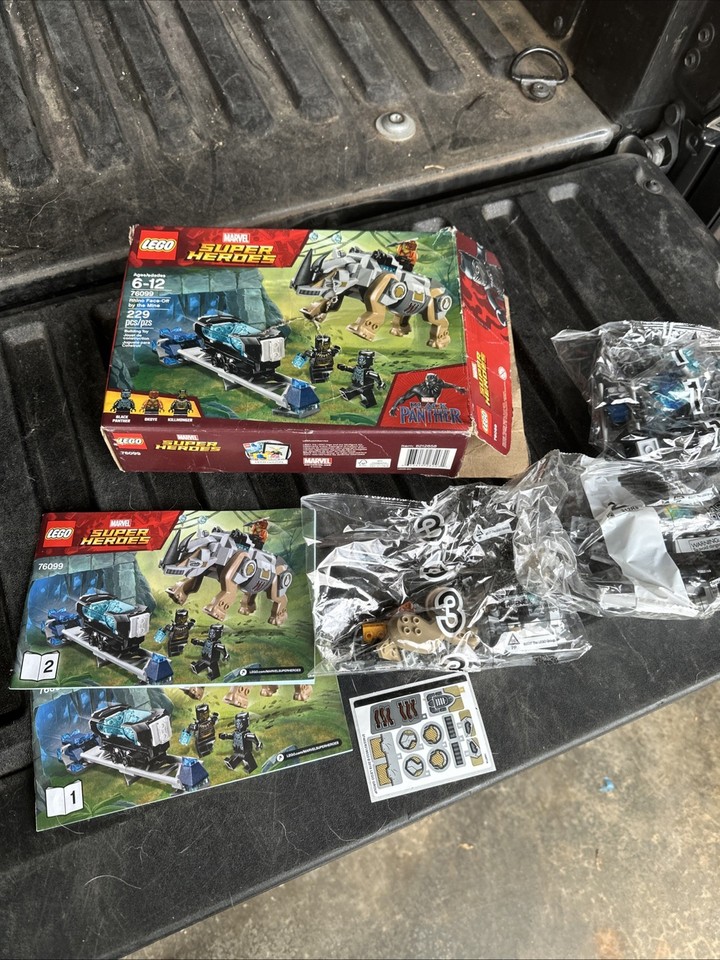 LEGO Marvel Super Heroes BLACK PANTHER Rhino Face-off by The Mine 76099 ...