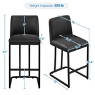 Counter Height Bar Stools Set of 2 24″ Bar Chairs with Back Upholstered ...