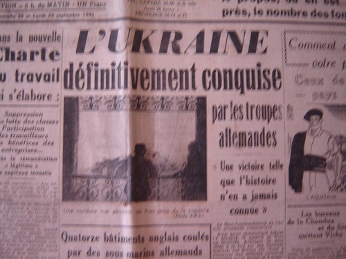 UKRAINE - Journal du 28/29 Sept 1941 - RARE - envoi avec timbre UKRAINE ...