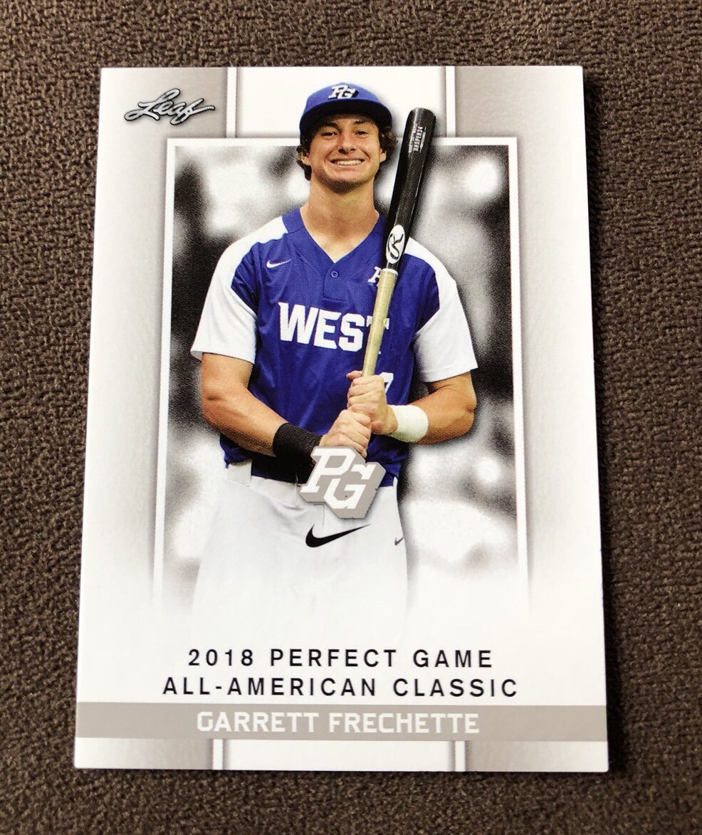 Garrett Frechette 2018 Perfect Game All American Leaf Card Baseball RC ...