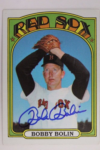BOBBY BOLIN Boston Red Sox Autograph 1972 TOPPS Card #266 Signed 16C | eBay