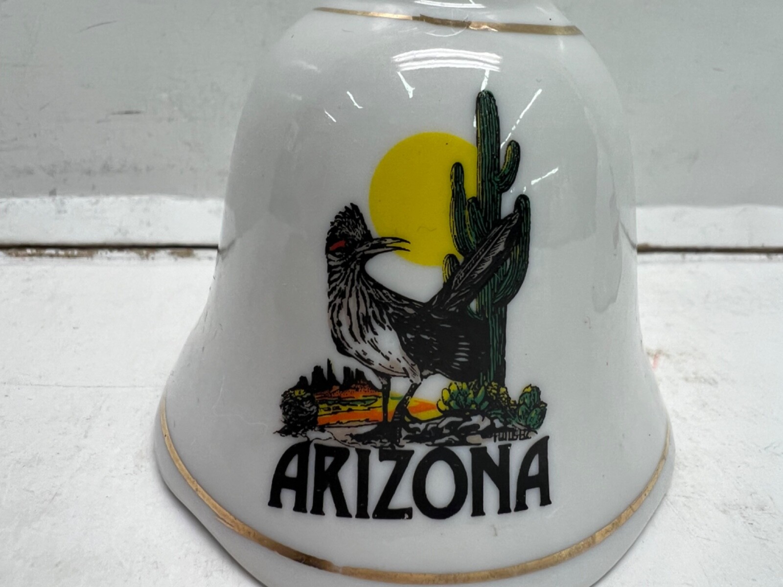 two collectible bells arizona bird and kansas sunflower state | eBay