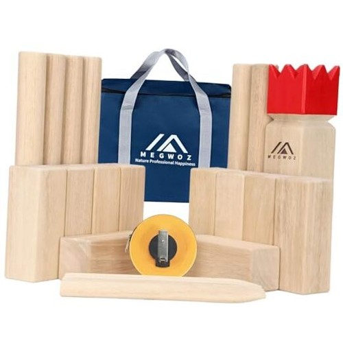 Kubb Yard Game Set, Outdoor Games for Adults and Family with Carrying ...