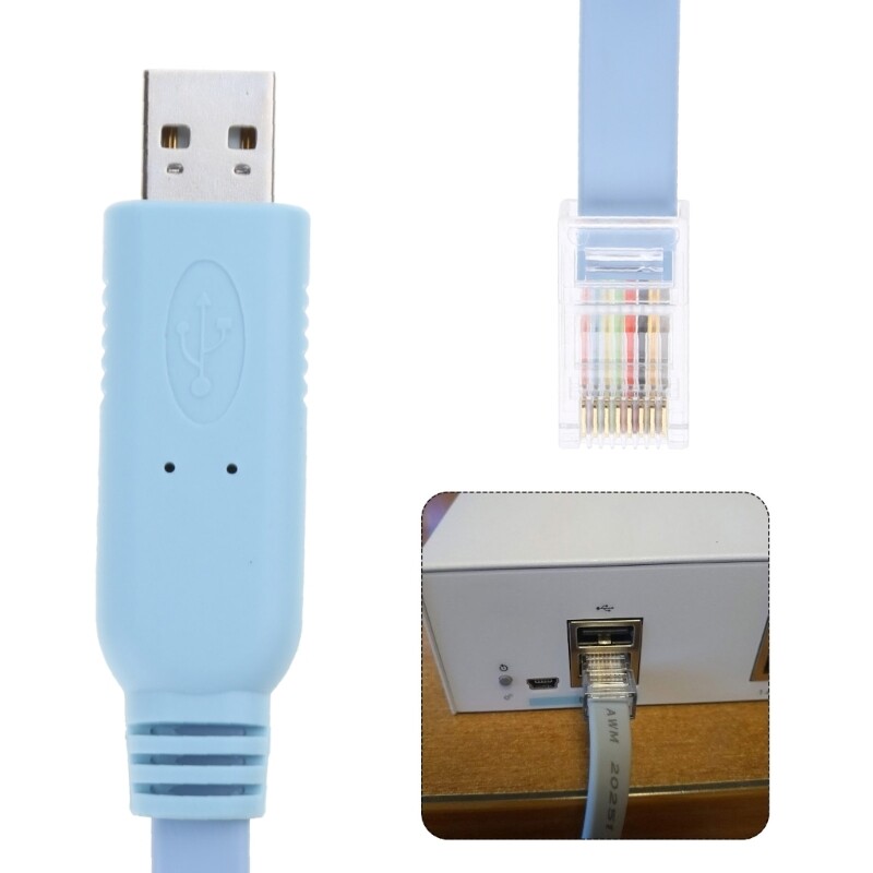 Console Cable USB to RJ45 Consoles Cable for H3C Router Rollover ...