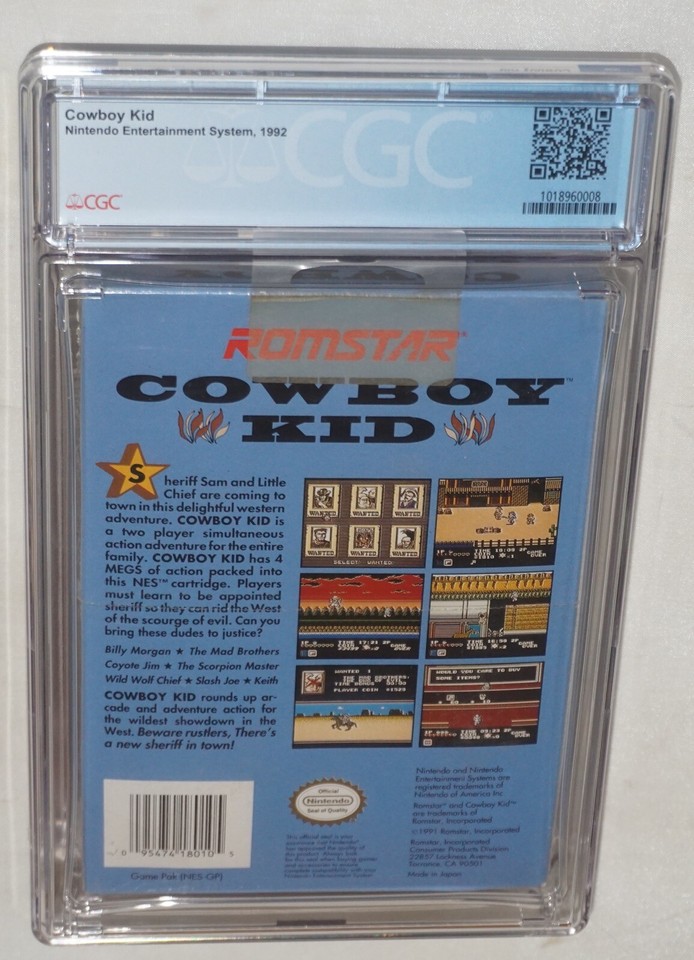 Cowboy Kid (Nintendo NES) CGC 9.2 A NEW Sealed 95474180105 | eBay