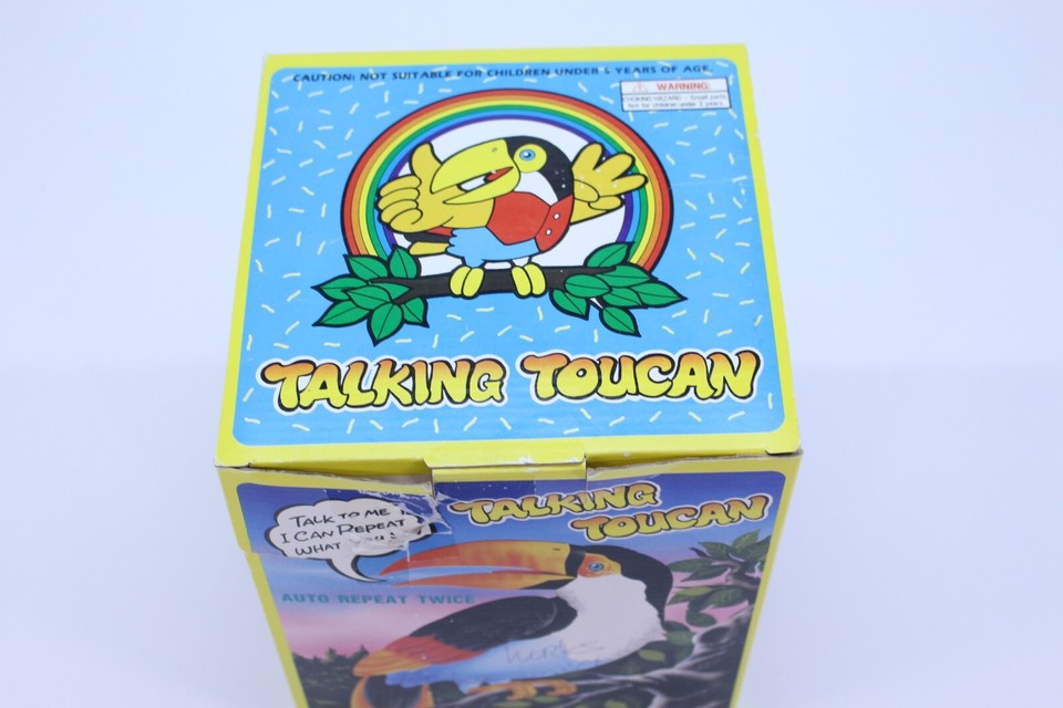 Talking Toucan 1994 NIB VTG 9330 Battery Operated Red Toy Novelty Bird ...