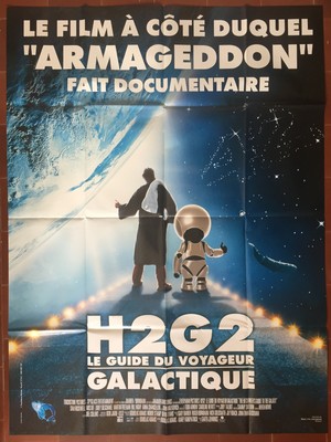 Affiche H2G2 LE GUIDE DU VOYAGEUR GALACTIQUE Garth Jennings 120x160cm ...