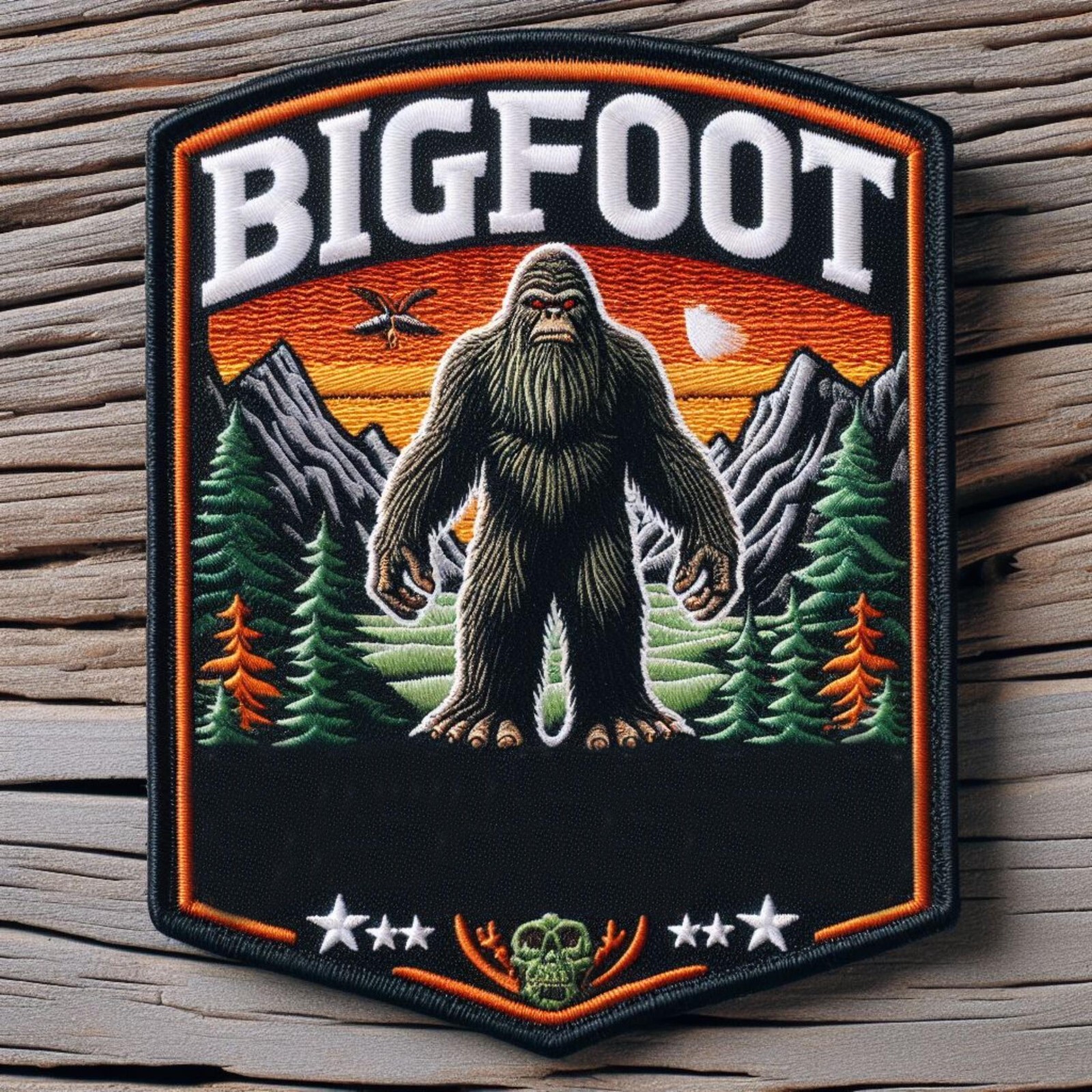 Bigfoot Patch Iron-on Applique Sci-Fi Myth Legend Sasquatch Yeti ...