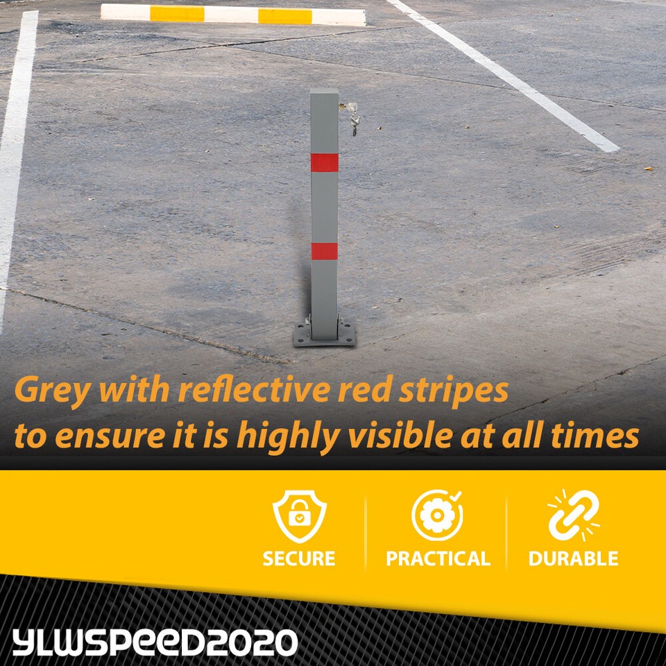 Parking Bollard Pole Barrier With lock Car Parking Protection Posts ...