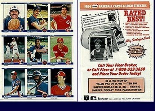 1984 Fleer Baseball Promo Sheet | eBay