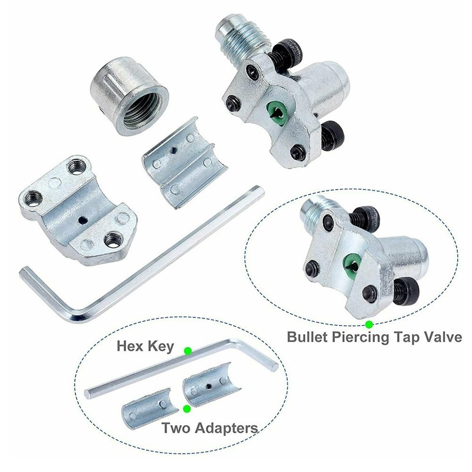 R12 R22 R134A AC Valve & BPV31 Tap Kit Compatible with Outer Diameter ...