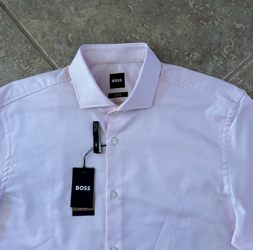 Hugo Boss Black Label Max Dress Shirt Men's 17 32/33 Pink Sharp Fit ...