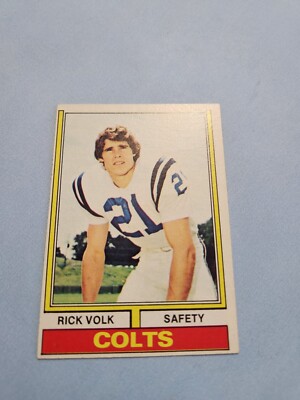 RICK VOLK 1974 TOPPS #360 COLTS SAFETY | eBay