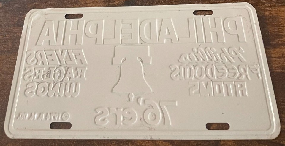 1976 Philadelphia License Plate Phillies Freedoms Atoms Flyers Eagles ...