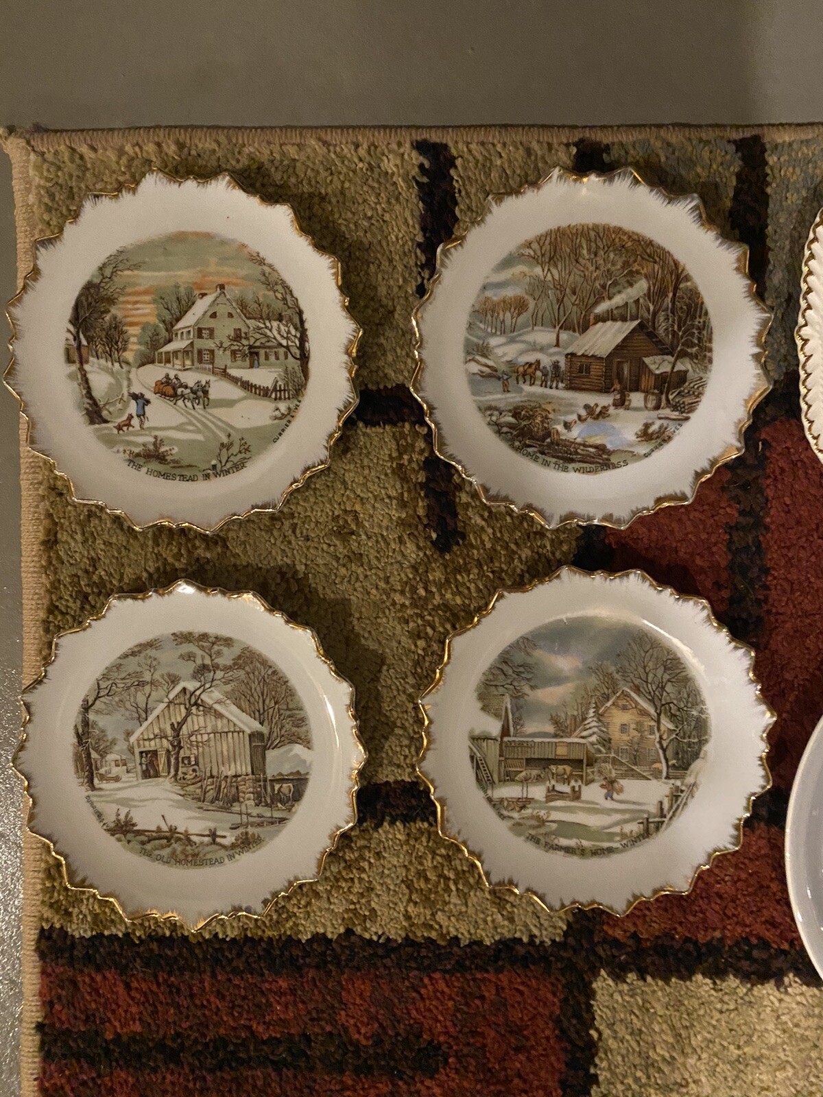 currier and ives dishes set vintage | eBay