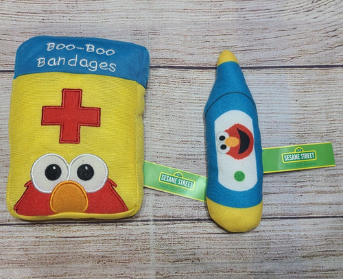 Sesame Street Gund Elmo Check Up Play Set Plush Boo Boo Bandages ...