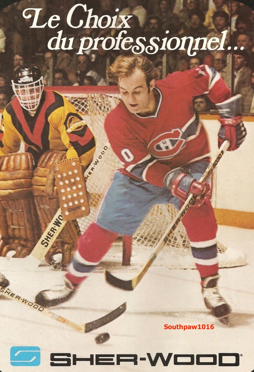 Classic Guy Lafleur "Sher-Wood" Hockey Sticks Vintage Reprint ...