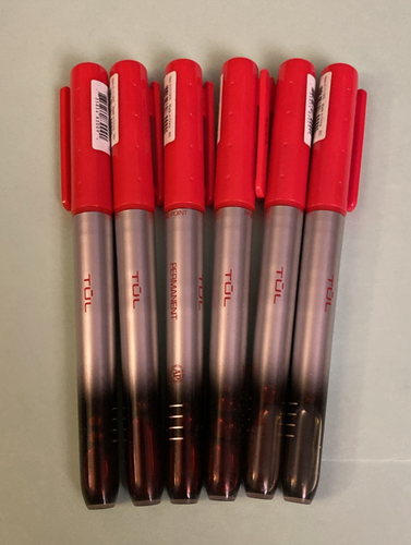Lot of 6- Red TUL Fine Point Permanent Markers | eBay