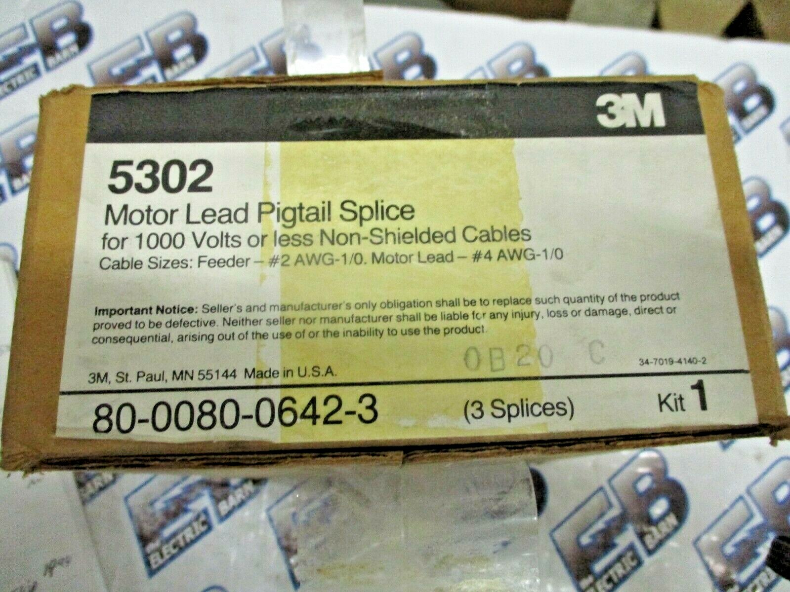 3M 5302, (3) MOTOR LEAD PIGTAIL SPLICE- NEW-B | eBay