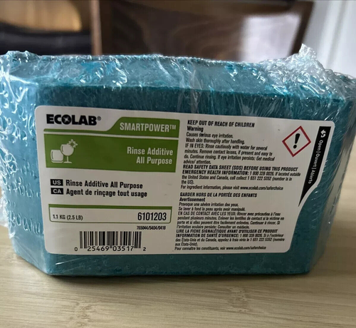 Lot Of THREE Blocks Ecolab Smartpower Rinse Additive 6101203 (2.5 Lbs ...