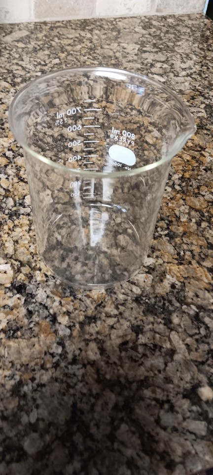 Pyrex No. 1000 Vintage Double Scale 800 ml Glass Single Spout Beaker | eBay