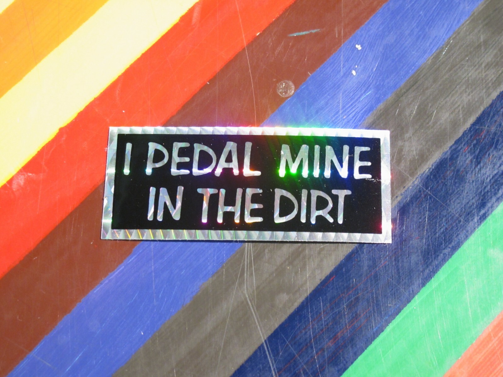 vtg 1980s Novelty BMX sticker - prismatic stuff from the 80s + others ...