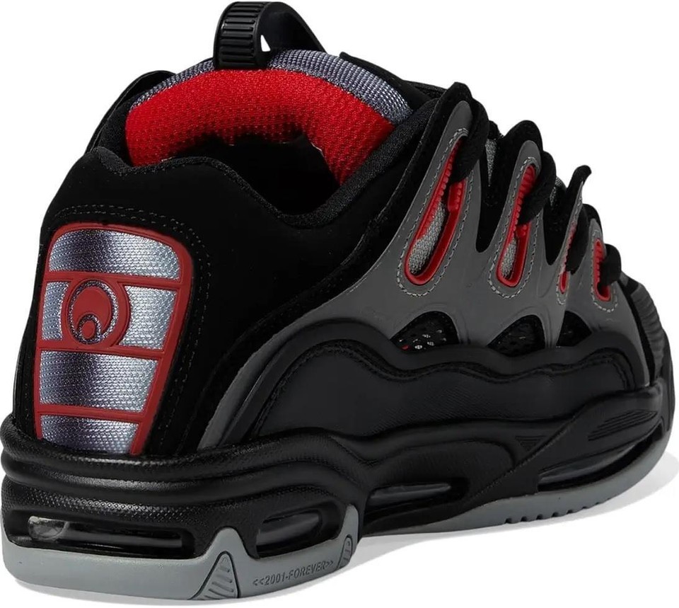 Osiris D3 2001 Black Light Grey Red Mens Skate Trainers Shoes | eBay UK