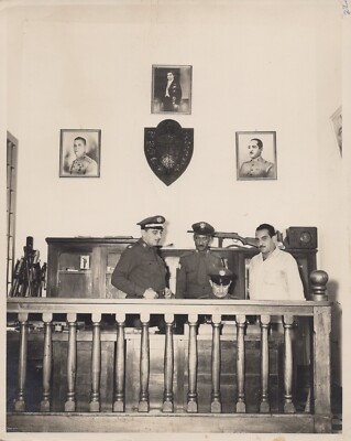 CUBAN MILITARY POLICE OFFICERS AT GARRISON COURT ROOM CUBA 1950s VTG ...