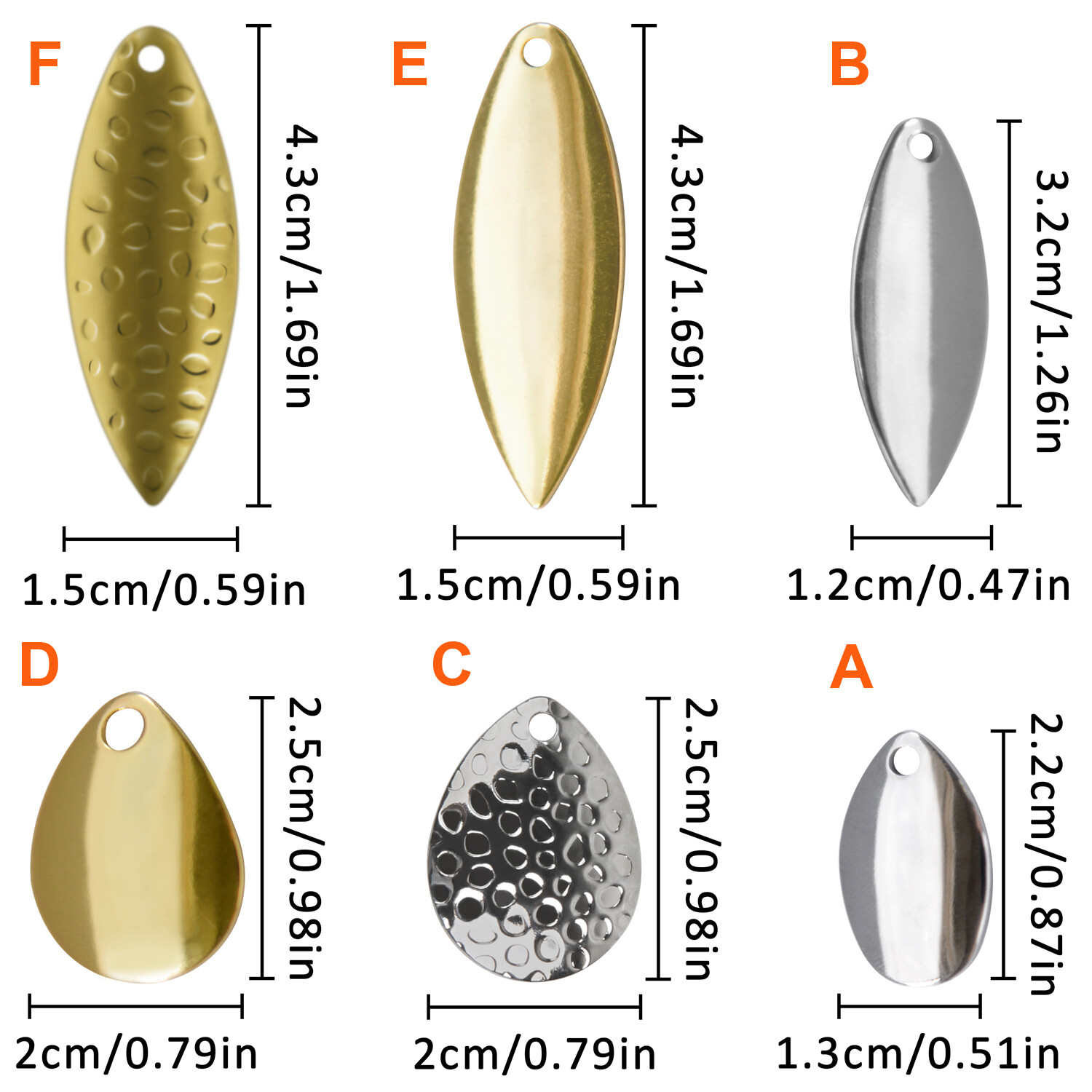 Metal Fishing Lure Spinnerbait Blade DIY Lure Kit Making Tool Tackle ...