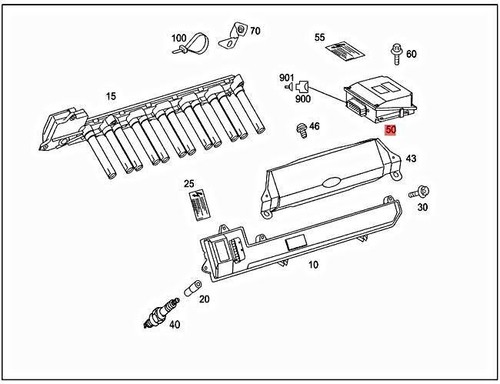 Genuine MERCEDES At intake manifold Voltage converter 0001500258 | eBay